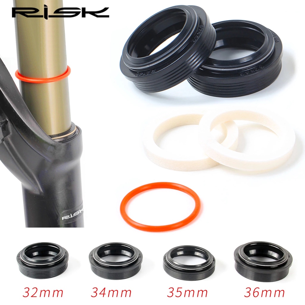 RISK 32mm MTB Bike Suspension Front Fork Dust Seal Oil Seal Sponge Ring MTB Bicycle Fork Inner ...