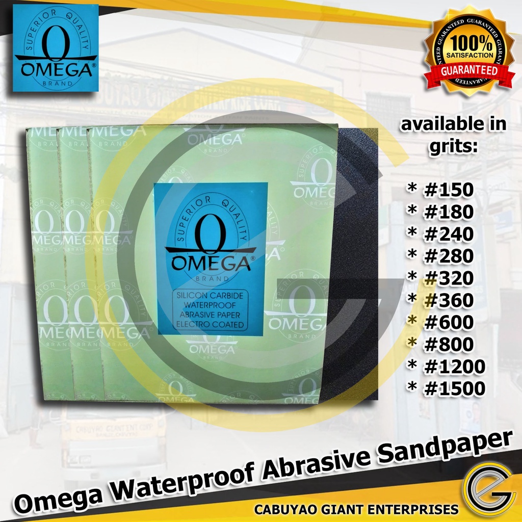 Omega Silicon Carbide Waterproof Abrasive Sandpaper (100pcs/ream ...