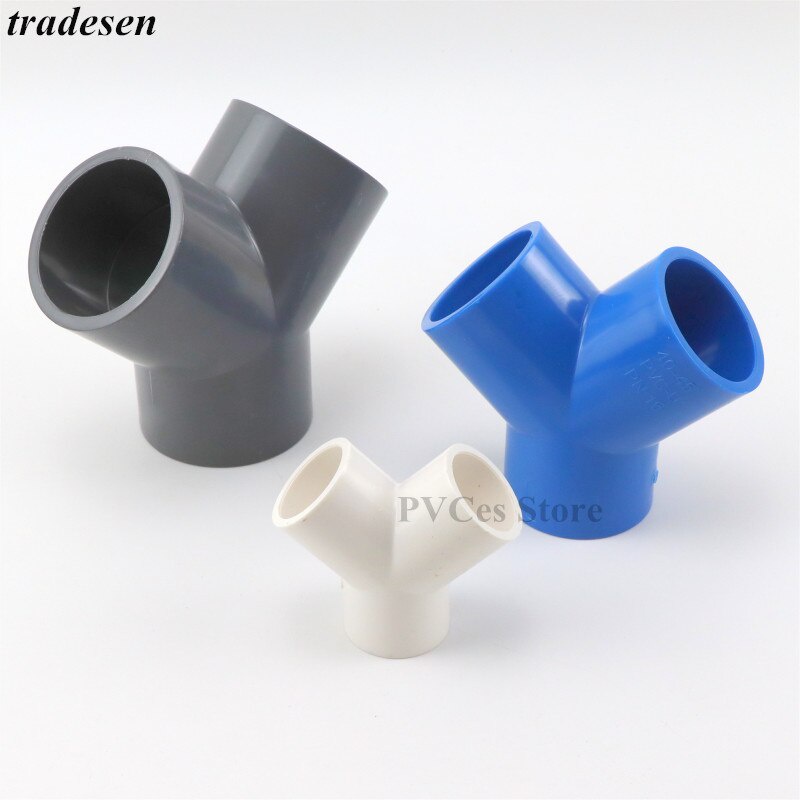 1pcs Inner 20 25 32mm PVC Y Type Connector UPVC Pipe Fittings Tee ...