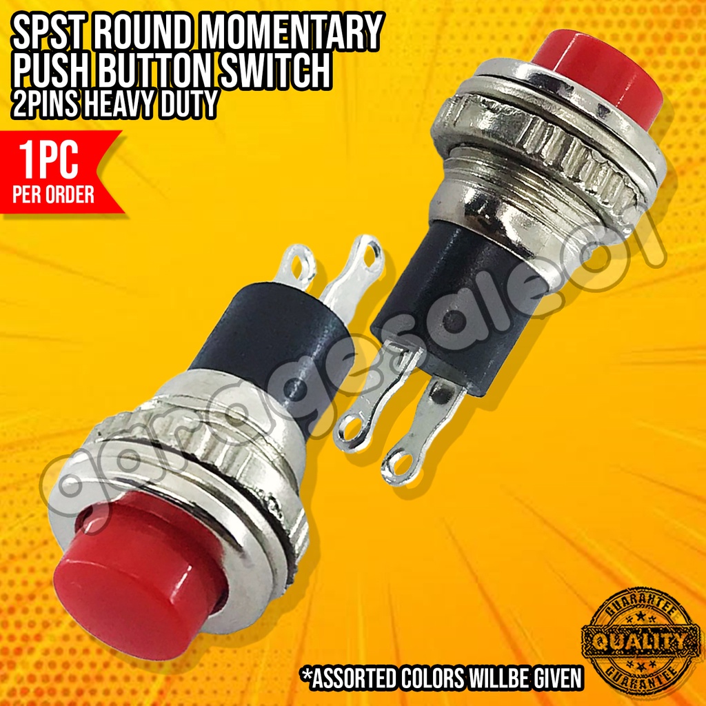 ⚡2 Pin SPST Round Momentary Push Button Switch⚡ | Shopee Philippines