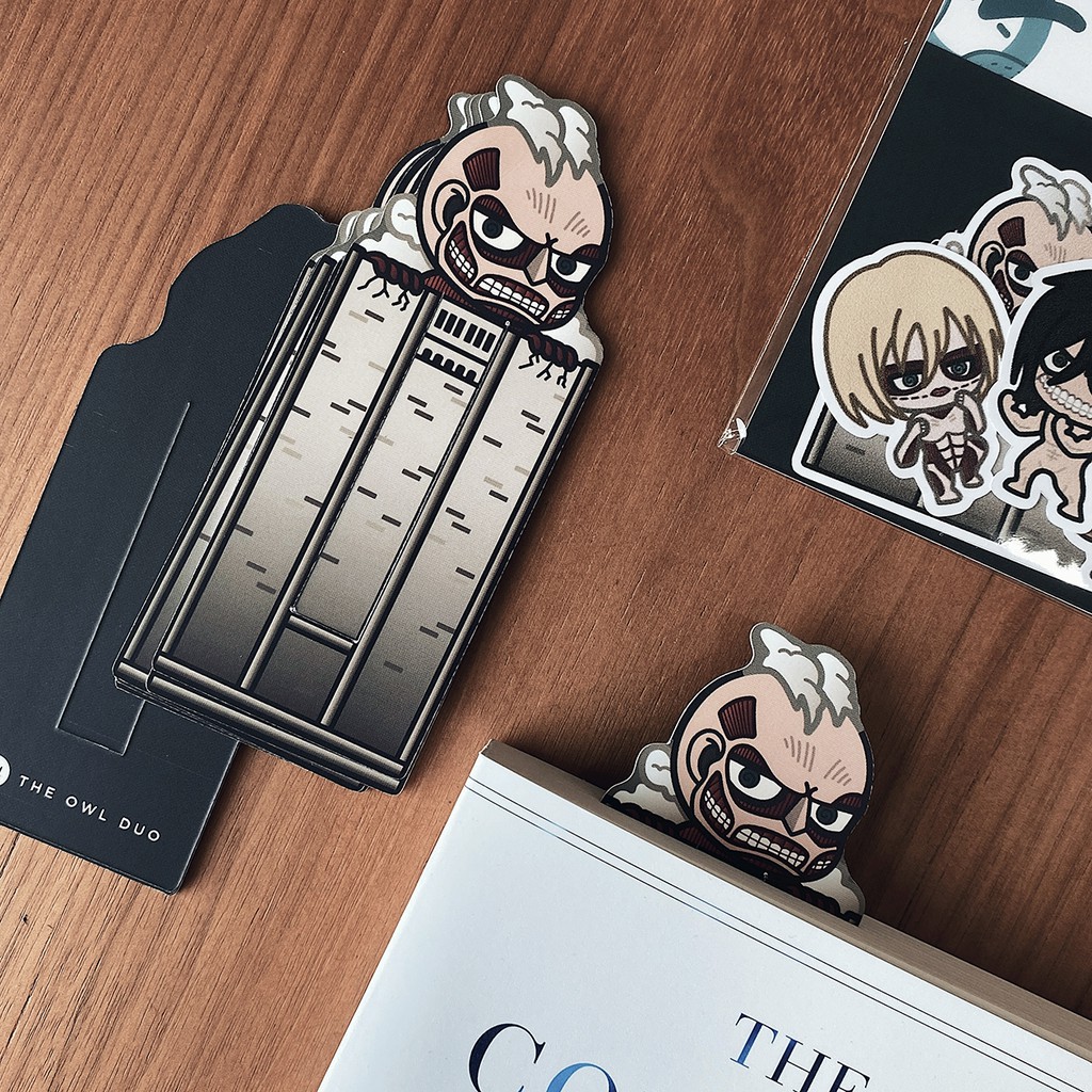 Anime Creative Bookmarks (AOT Colossal Titan, MHA All Might + Spy x ...