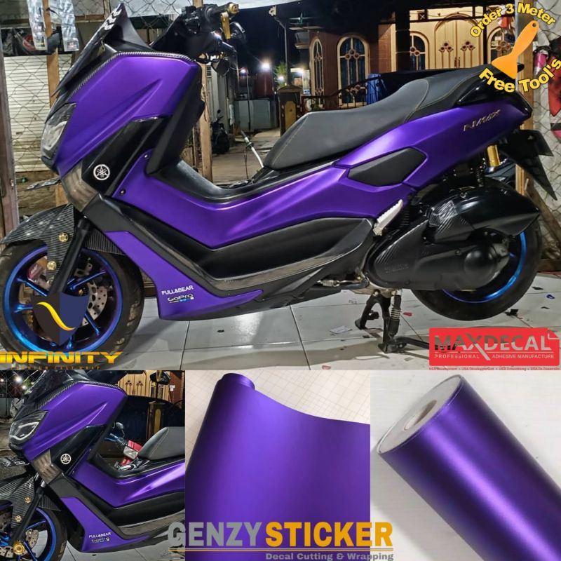 UNGU Chrome matt purple violet motorbike scooter sticker matte metallic ...