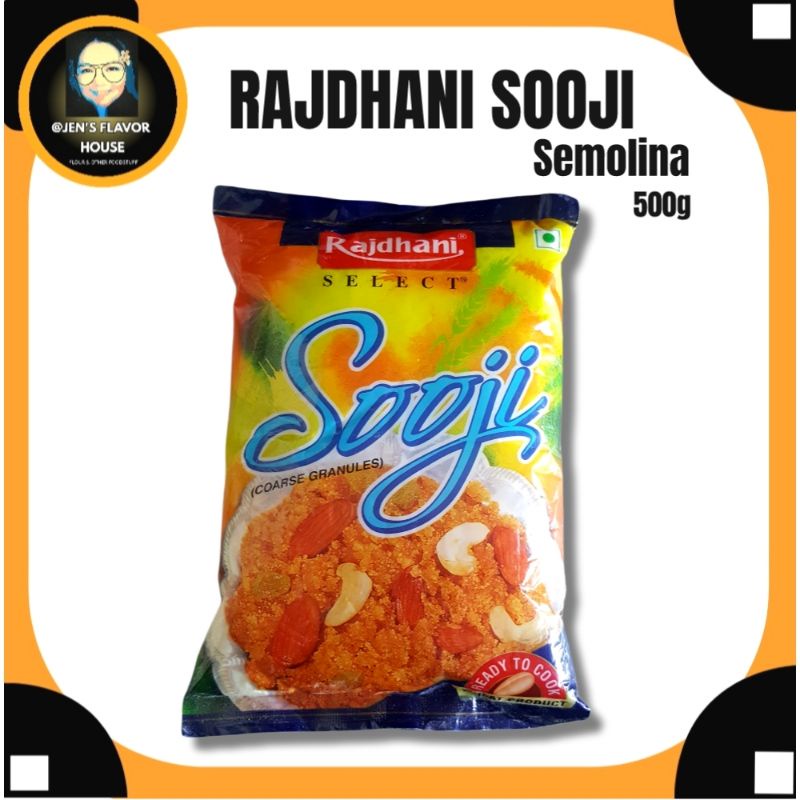 Rajdhani sooji Ready to cook wheat course granules Semolina 500g ...