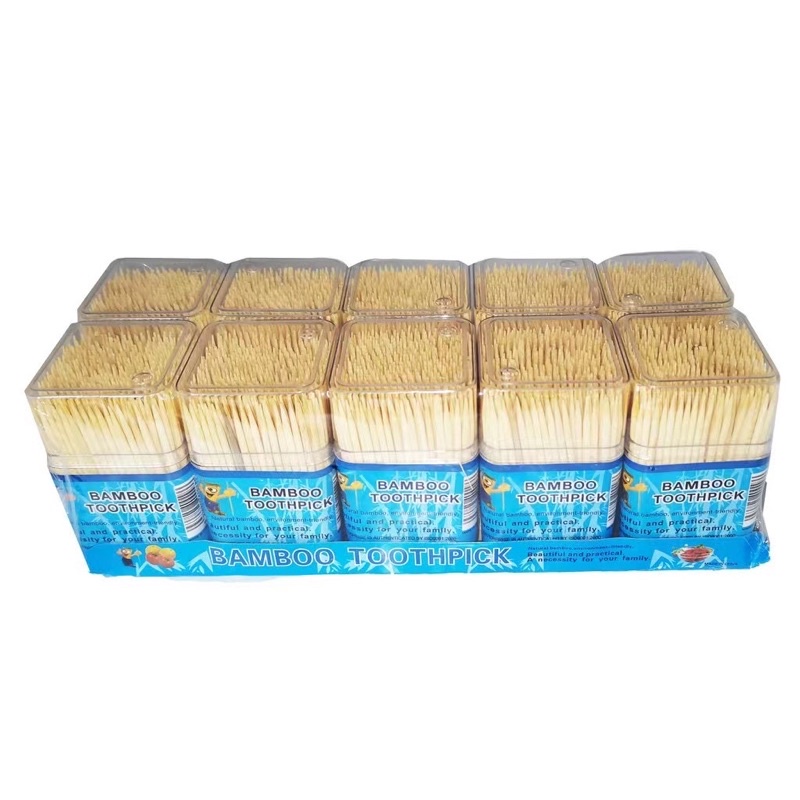 Bamboo Toothpick with case per pack (10tubes) | Shopee Philippines