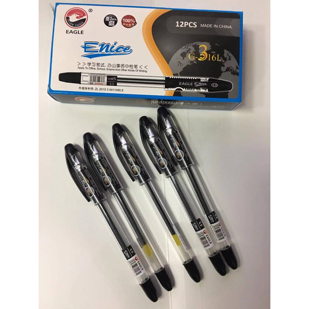 Gel ink pen/sign pen/sold per box/12pcs/0.5mm/Enice | Shopee Philippines