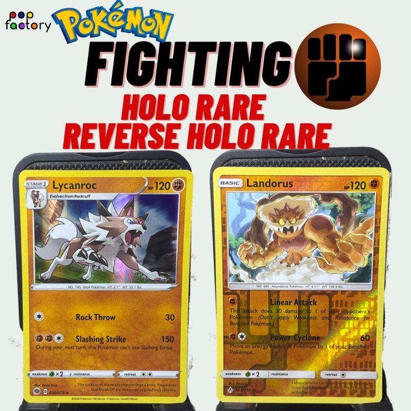 FIGHTING Type Pokemon HOLO RARE and REVERSE HOLO RARE Cards | Shopee ...