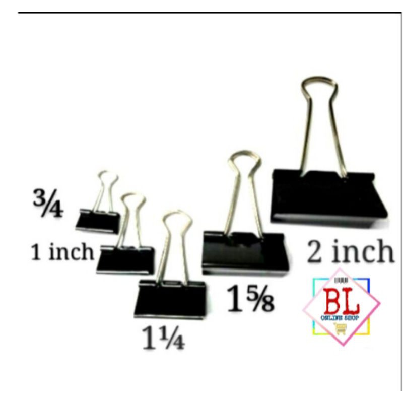 Binder Clip/double clip black 12's | Shopee Philippines