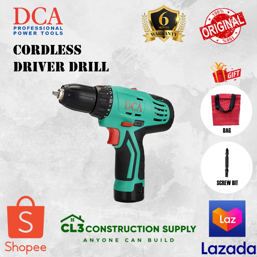 DCA Cordless Driver Drill Barena ADJZ09-10 | Shopee Philippines