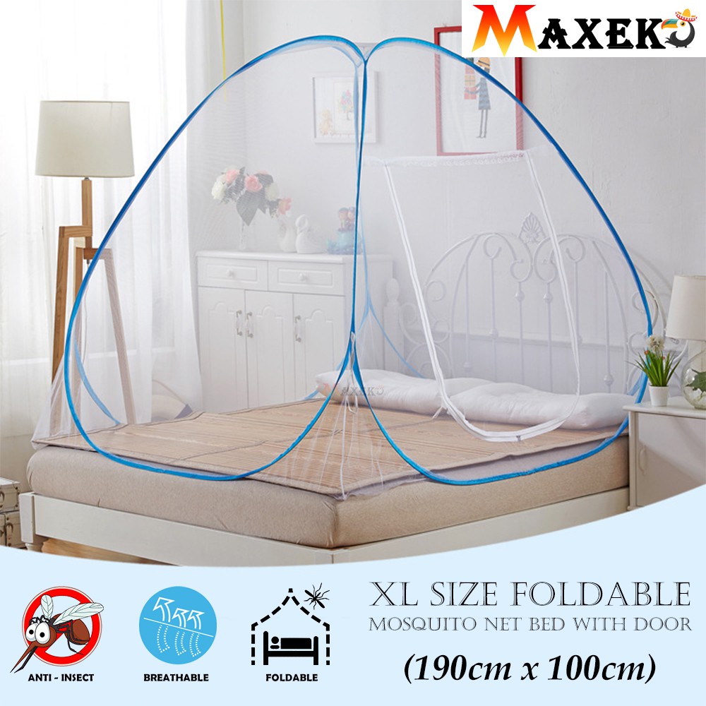 Maxeko Foldable Mosquito Net Bed with Door XL Size Mosquito Net Large ...