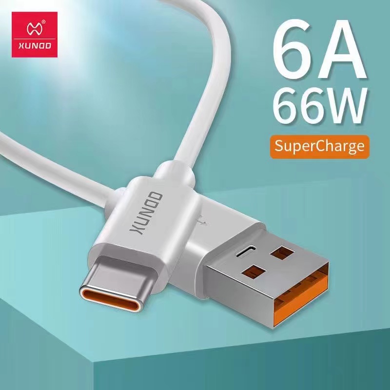 XUNDD Type C Cable 6A 66W Super Charge USB Cable For Android Quick ...