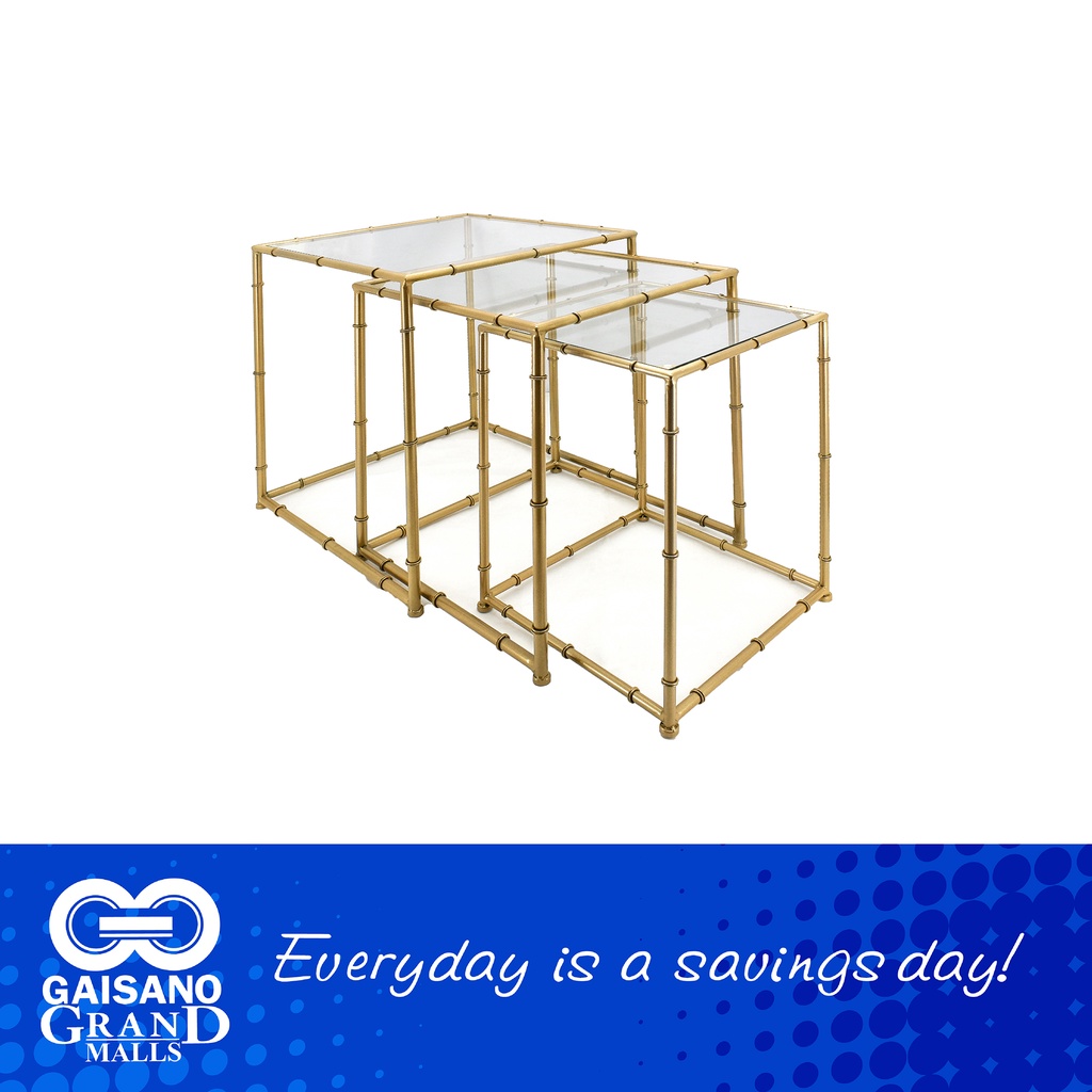 Nesting Table 3-piece in Gold 476 Gaisano Grand | Shopee Philippines