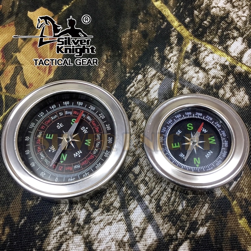 Round Magnetic Compass Stainless Steel Directional Guider for Camping ...