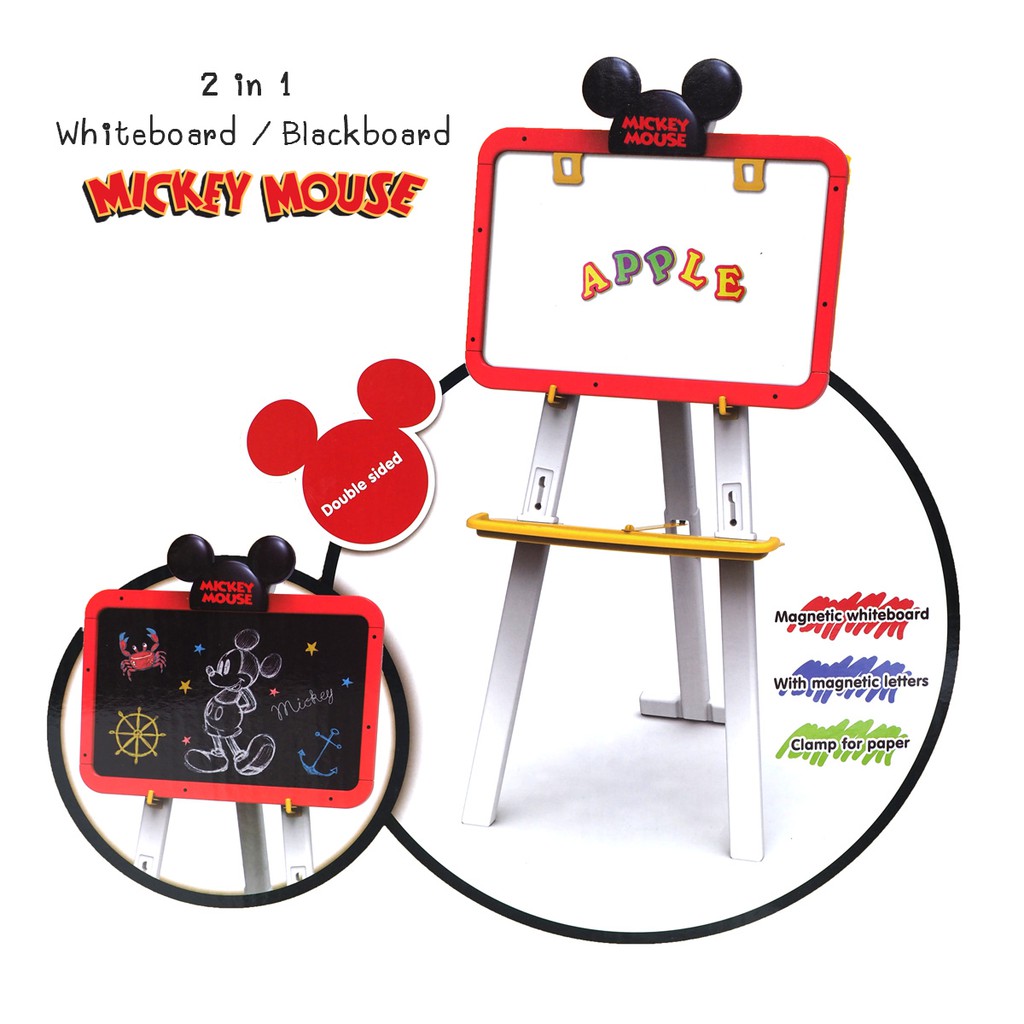 2 in 1 Whiteboard Mickey Mouse Blackboard | Shopee Philippines