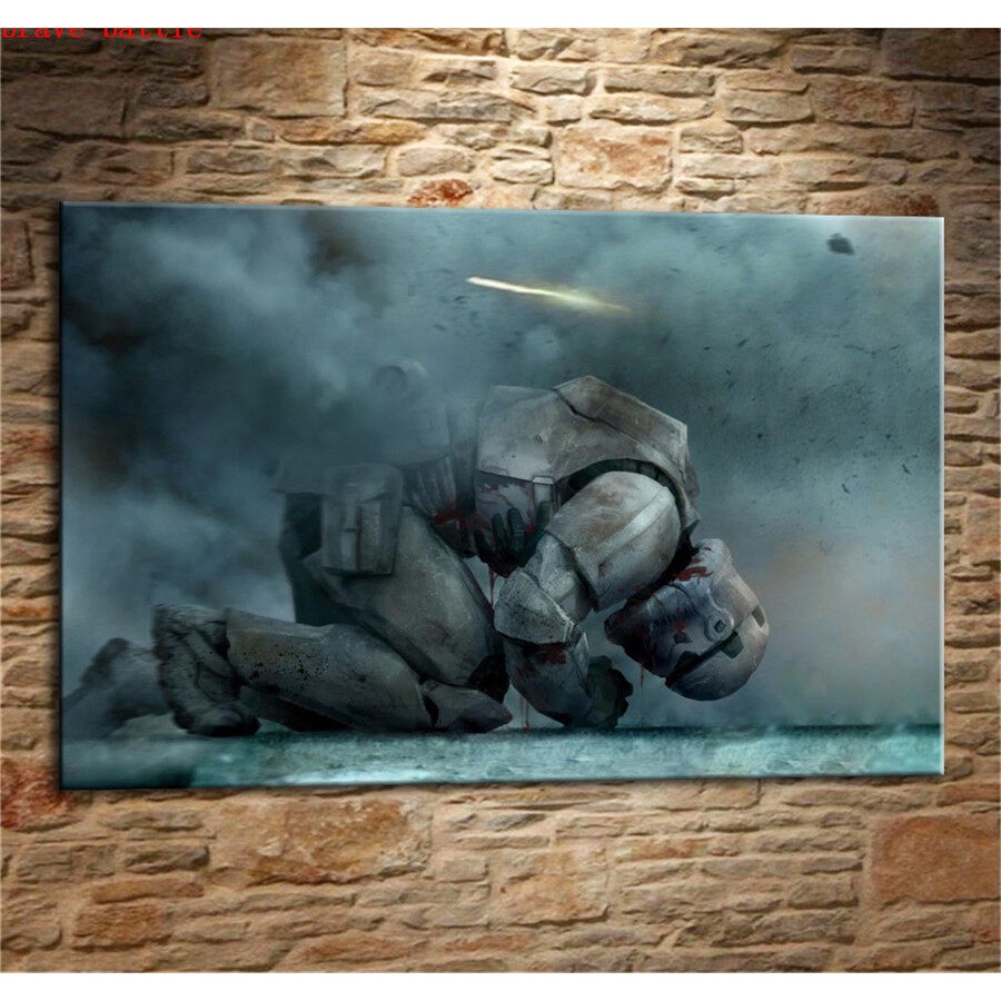 StarWars Bleeding Stormtrooper Canvas Painting Print Living Room Home ...