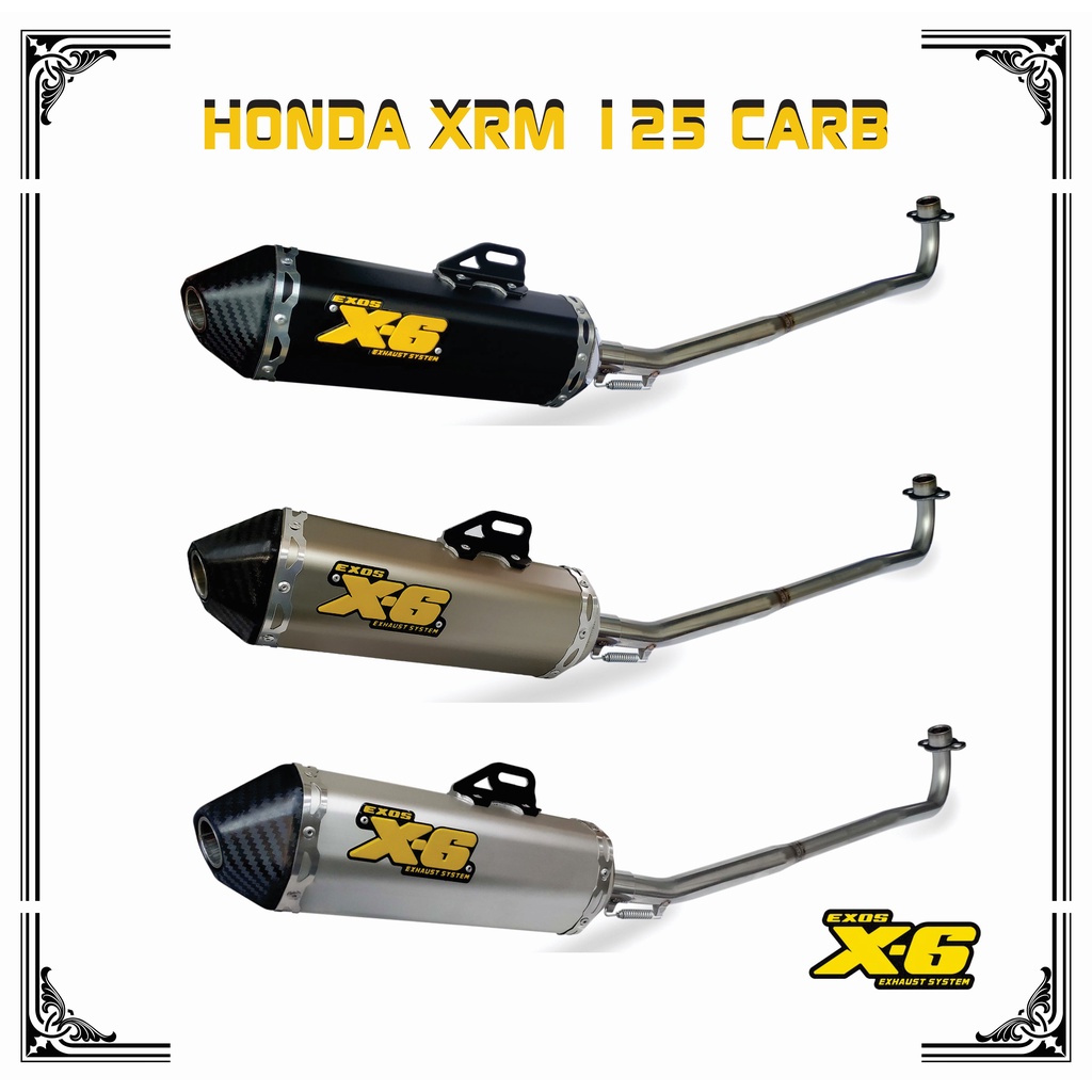 EXOS X6 Honda XRM 125 Carb Full Exhaust System | Shopee Philippines