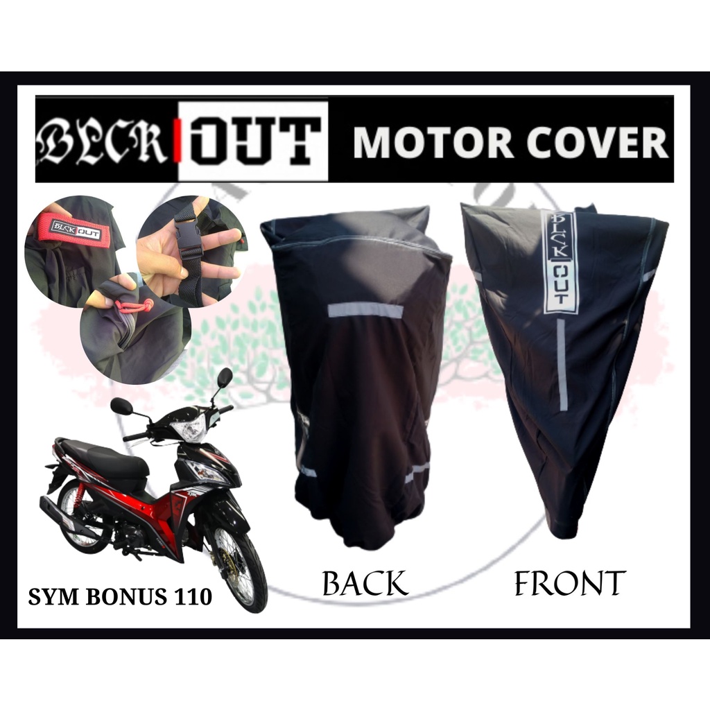 AI BLCKOUT MOTOR COVER FOR SYM BONUS 110 | WITH TOP BOX AND W/O TOP BOX ...