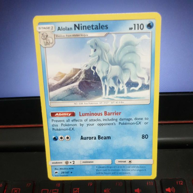 Alolan Ninetales - 28/147 - Rare Sun & Moon: Burning Shadows | Shopee Philippines