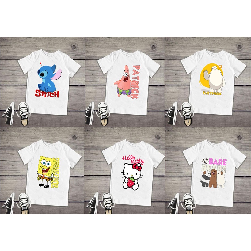 CARTOON CHARACTER tee's ( For kids and adult ) | Shopee Philippines