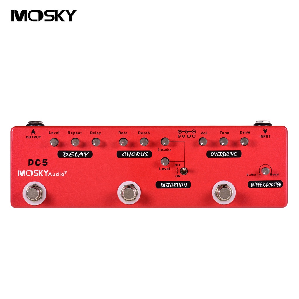 MOSKY DC5 Guitar Multi-Effect Pedal Audio Series Distortion Overdrive ...