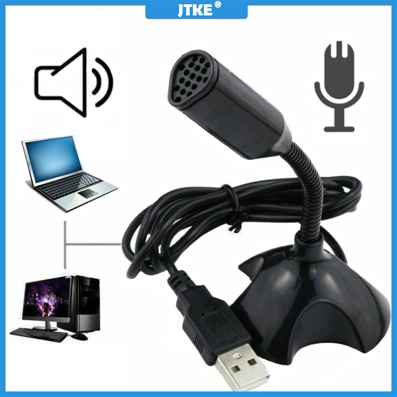 JTKE Adjustable USB Laptop Microphone Mini Studio Speech Microphone ...