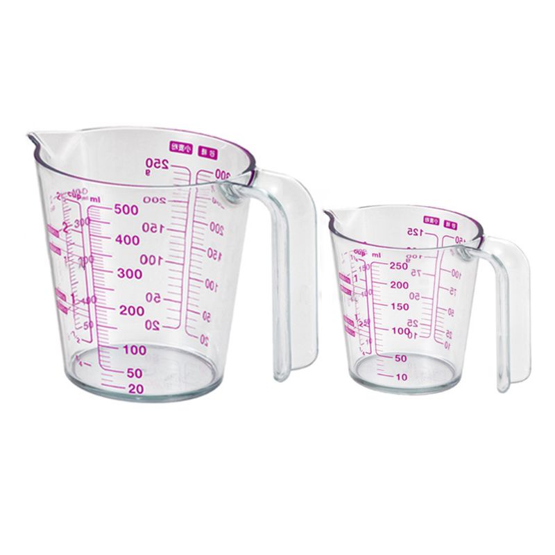 250/500ml Graduated Clear Plastic Measuring Cup for Jug Pour Spout ...