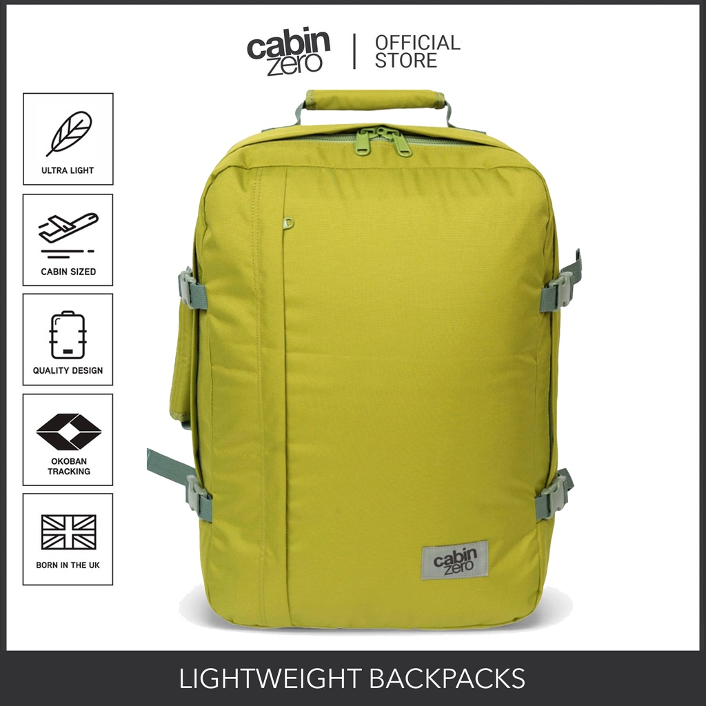 CabinZero Classic 44L Backpack Hand Carry Luggage Travel Bag | Shopee ...