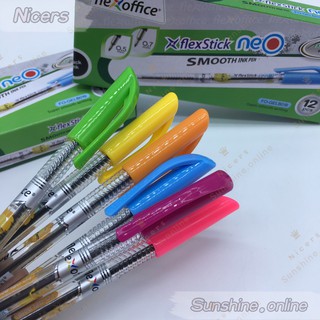 12pcs 0.5mm/0.7mm Flexoffice FO-GELB019 flexstick NEO smooth ink pen ...