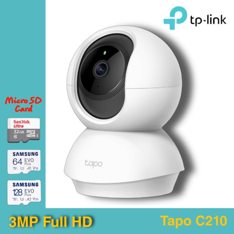 Tapo C210 TP-Link Cctv 3 Megapixel Home Security Wi-Fi IP Camera Pan/Tilt 360 Degree | Shopee ...