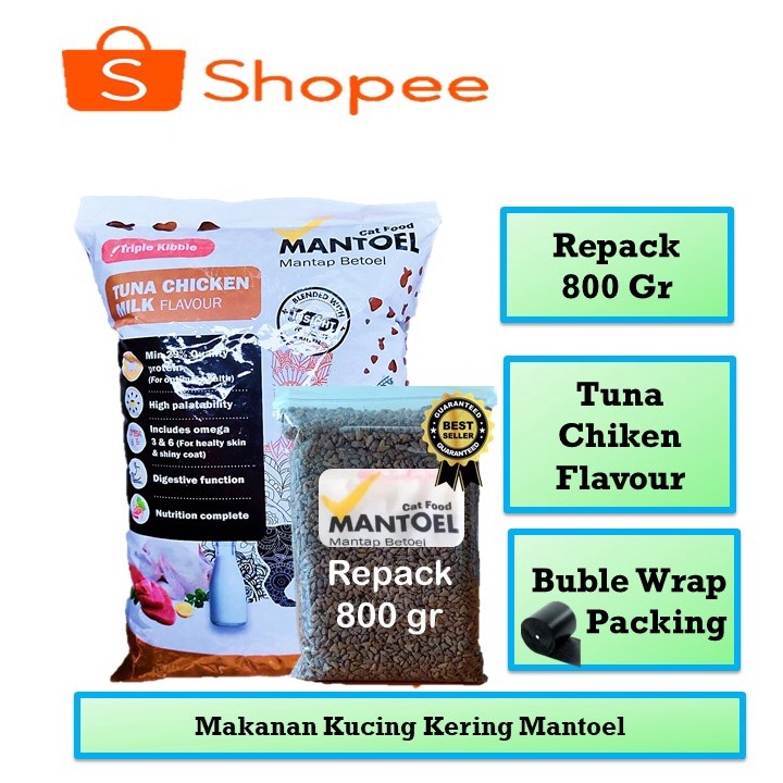Mantoel Cat Food ALL satage KITTEN & ADULT 800 gr Pack Tuna Chicken ...