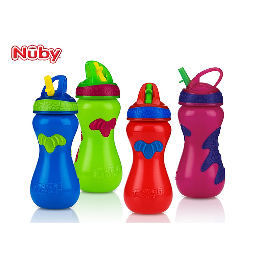 Nuby 18m+ Flip-It Gator Grip Hard Straw Toddler Cup | Shopee Philippines