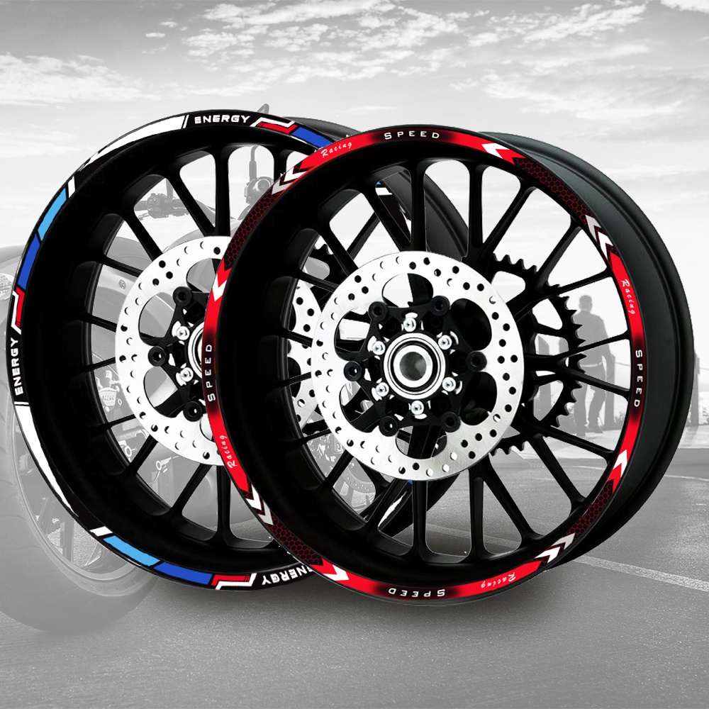 Reflective Motorcycle Wheel Strip Sticker Rim Hub Tape Tire Car Decal ...