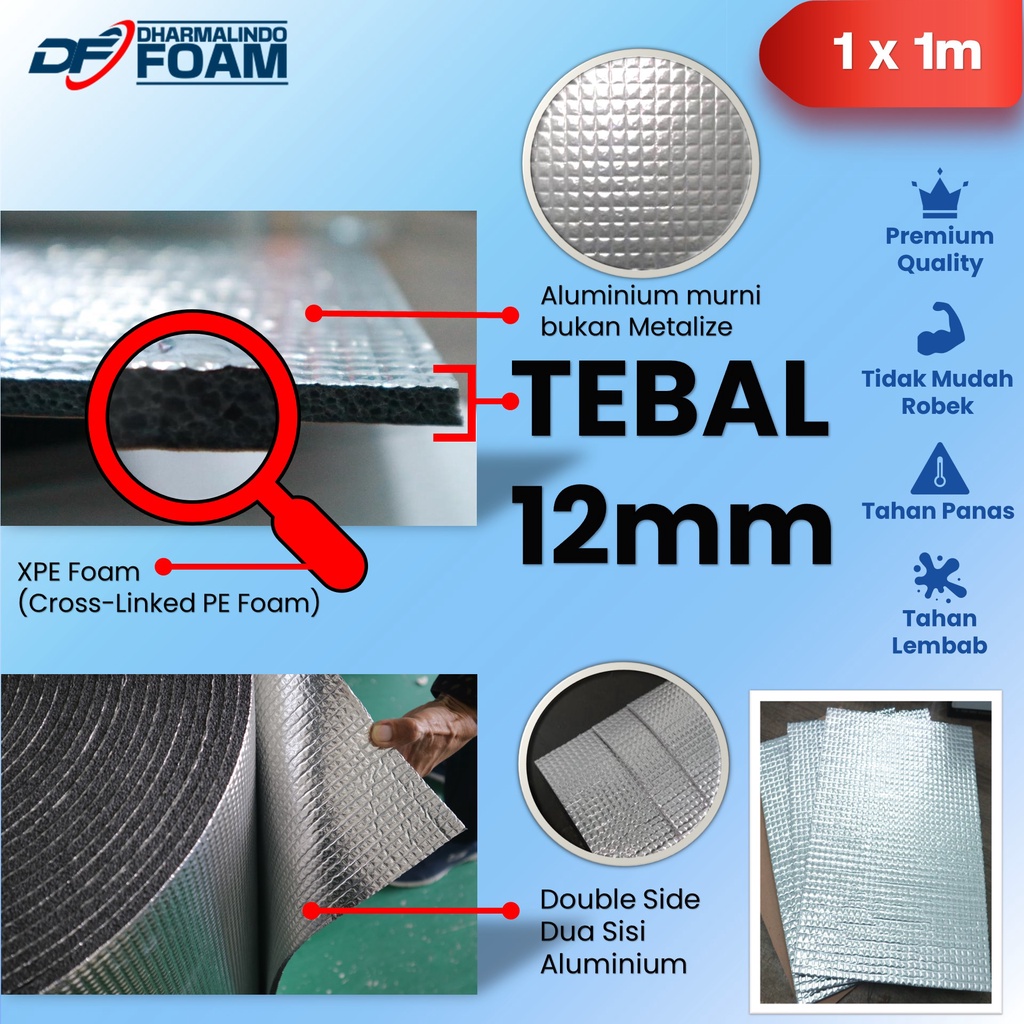 Aluminum foil roof heat damper 12mm x 1mtr x 1mtr aluminum foil roof ...