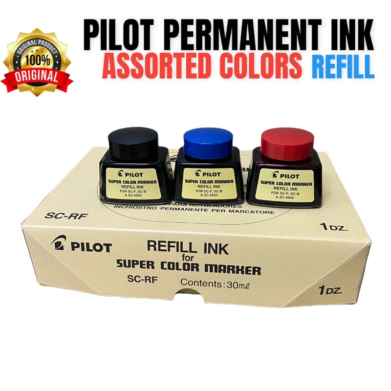 Original Pilot Permanent Refill Ink (Assorted Colors) | Shopee Philippines