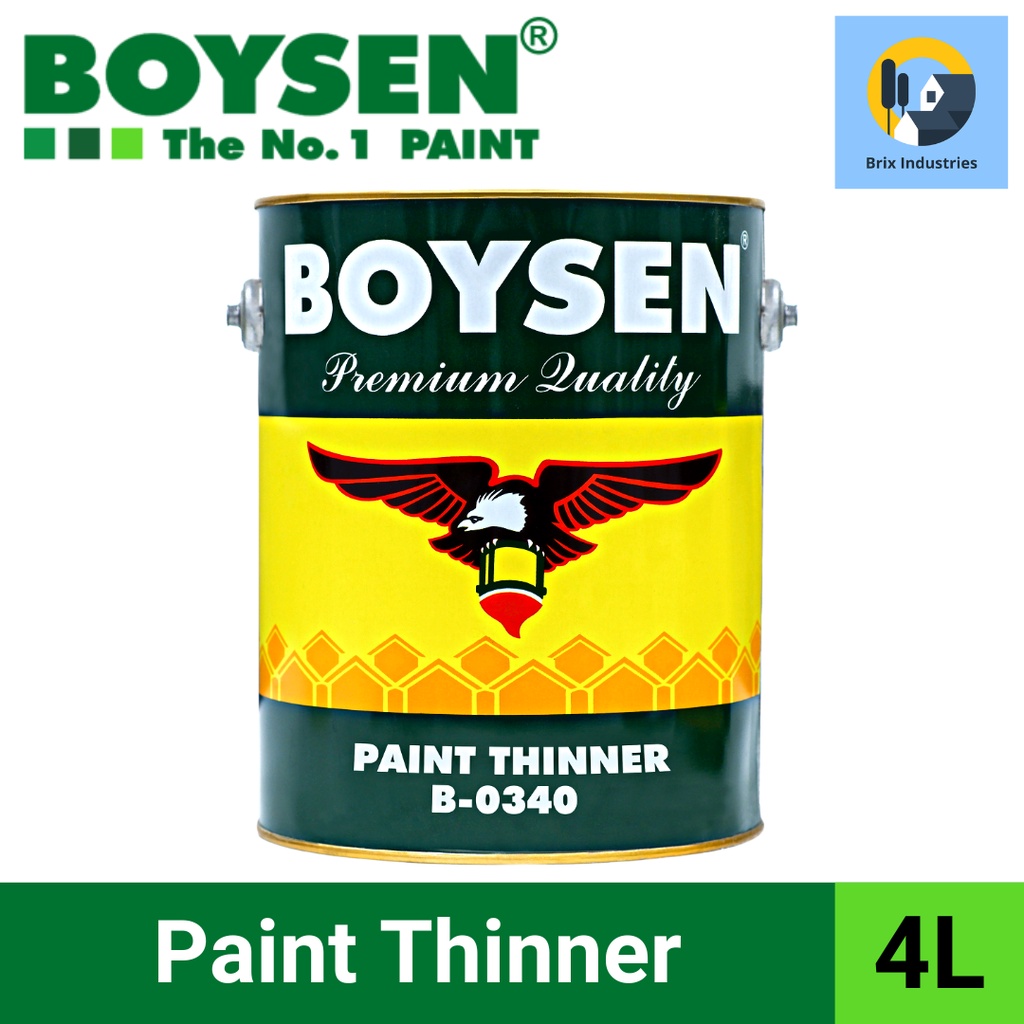 Boysen Paint Thinner 4 Liters (Gallon) B-0340 Brix Industries Manila | Shopee Philippines