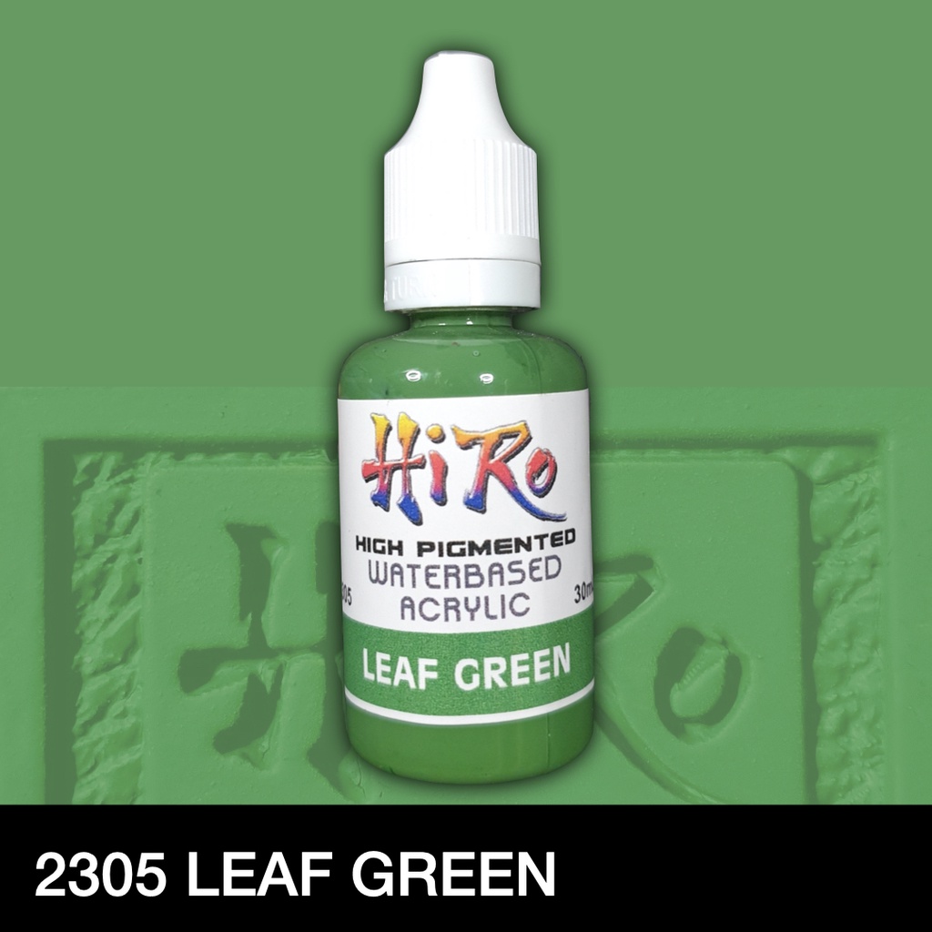 Green Colors by Hiro Paints High-Pigmented Waterbased Acrylic Hobby ...