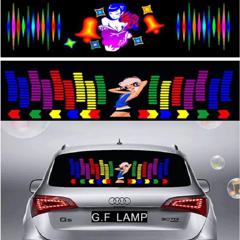 Car RGB LED Music Rhythm Flash Light Sound Activated Sensor Equalizer ...