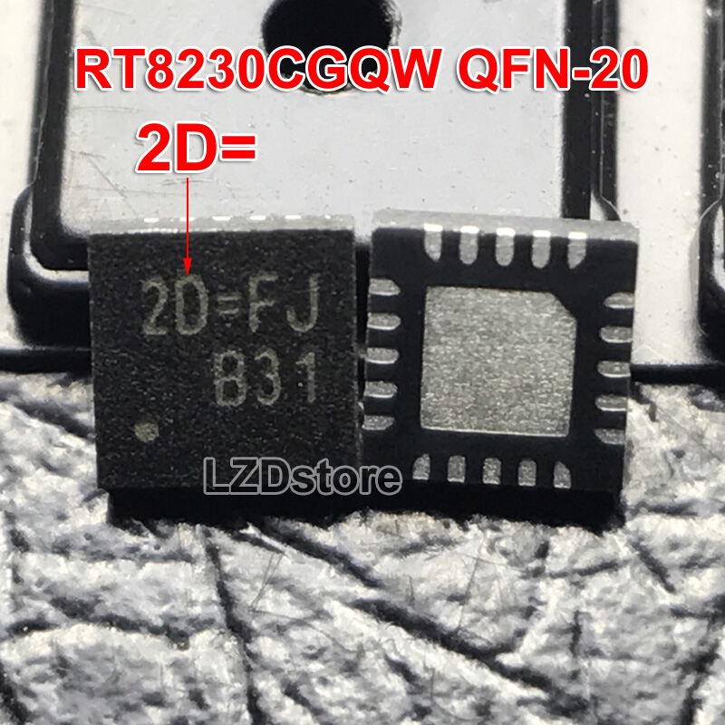 2pcs RT8230CGQW QFN-20 RT8230C QFN20 Marking Code 2D=FC 2D=FG 2D=FH 2D ...