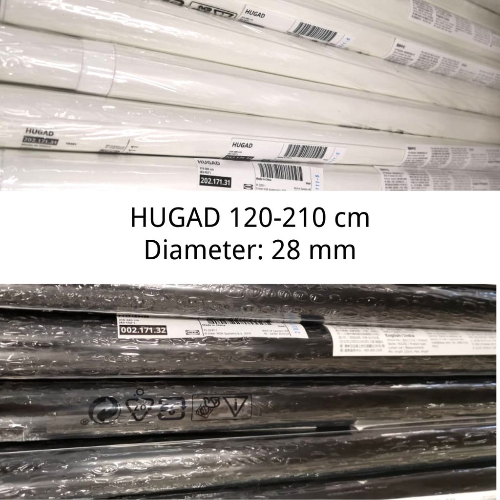 IKEA RACKA/HUGAD Curtain rod, BETYDLIG bracket, rod holder, RAFFIG ...