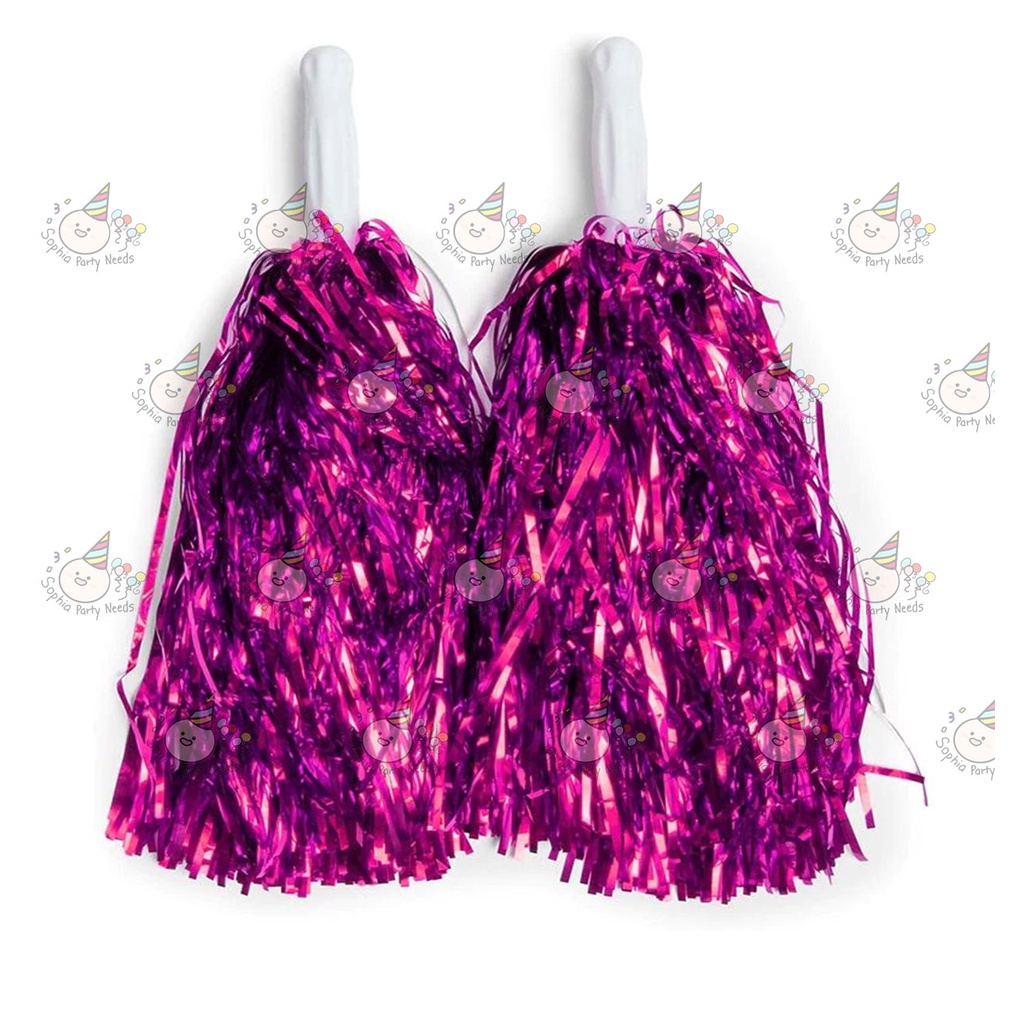 1pair Cheerleading Pompom for School Sports Festival Blue Pink Gold ...