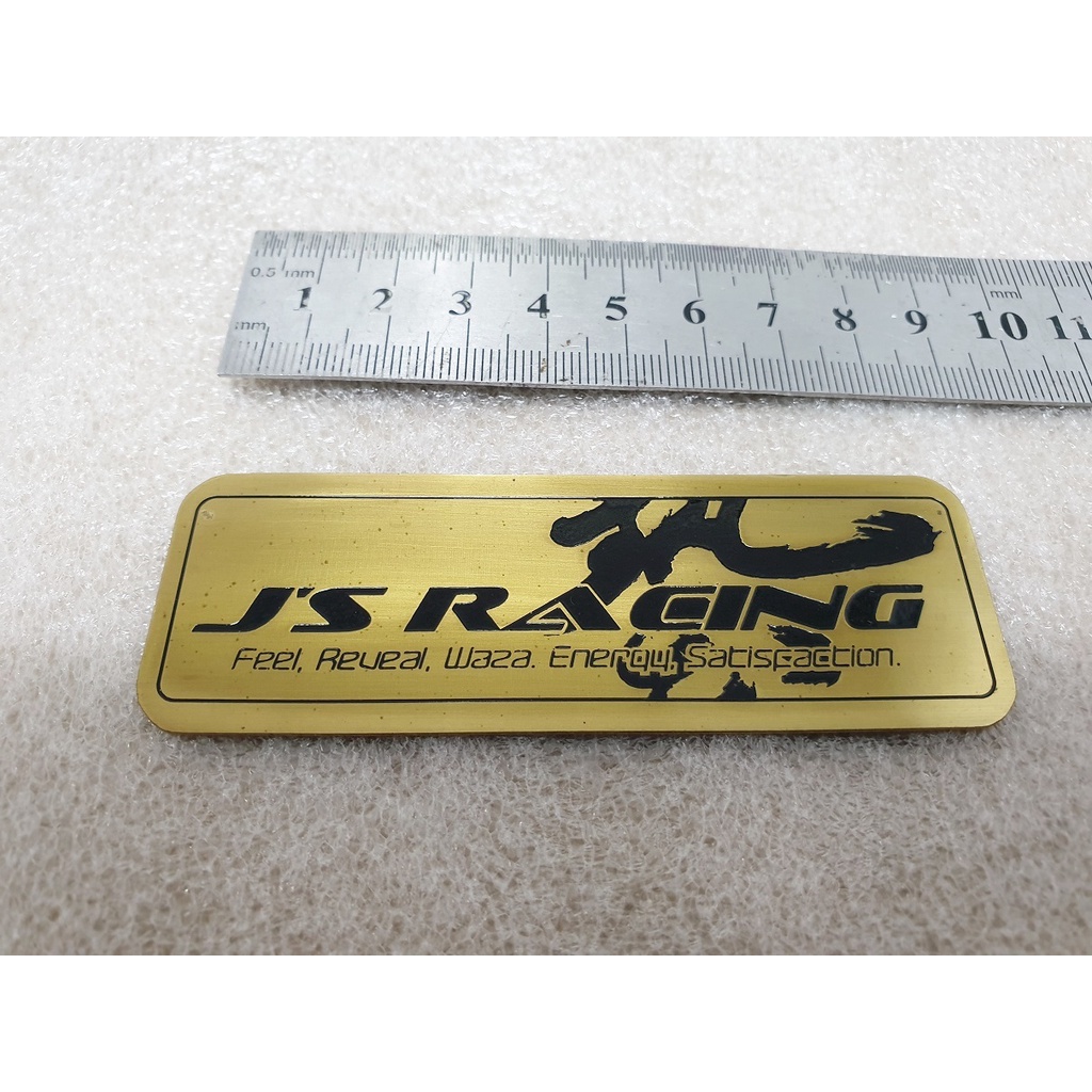 JS RACING J'S WAZA FRONT BUMPER LIP METAL GOLD STAINELESS STEEL PLATE ...
