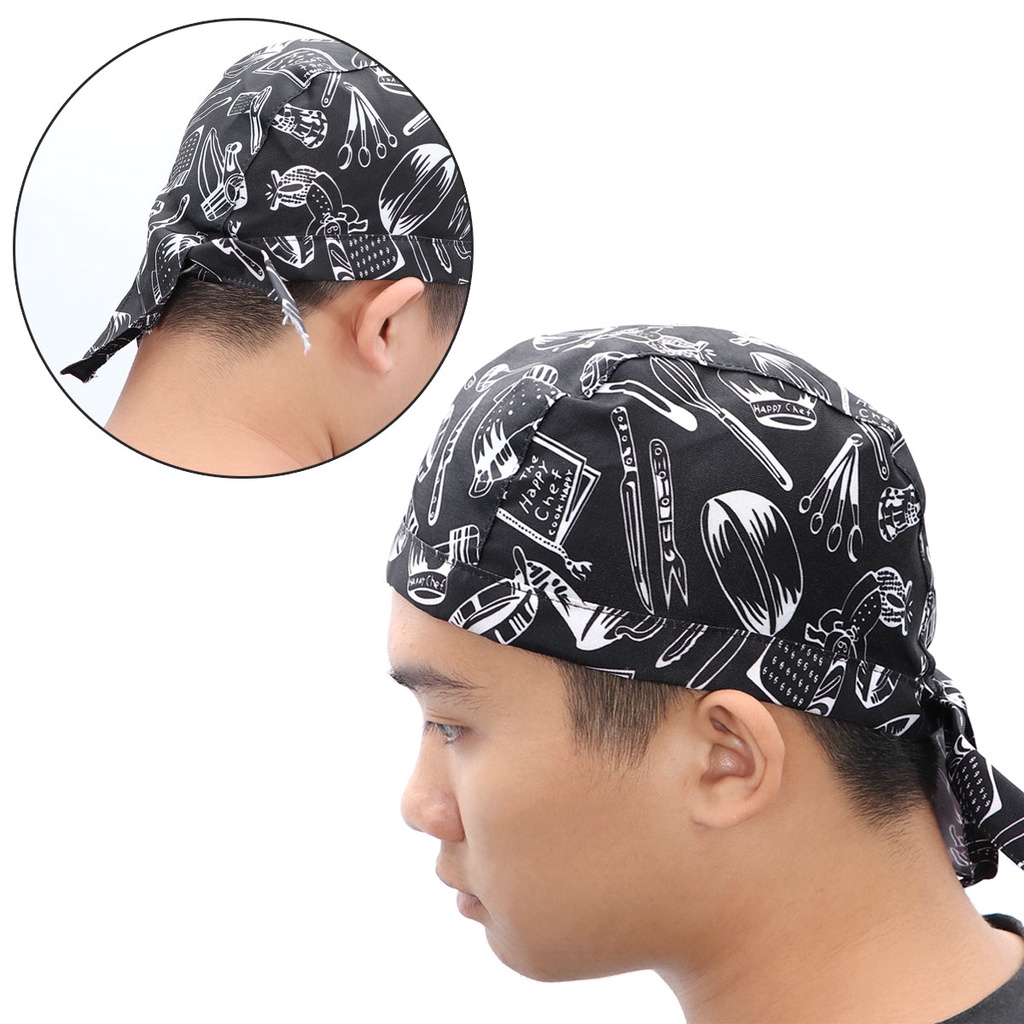 [READY STOCK] Fashion Chefs Hat Cap Turban Catering Costume Bonnet ...