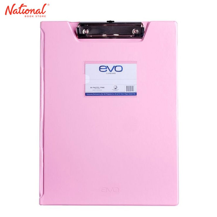 Evo Clipboard A4 With Cover Pastel Pink | Shopee Philippines