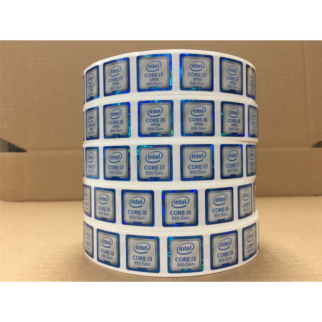 New original 8th generation label Intel CPU system label sticker coreI3 ...