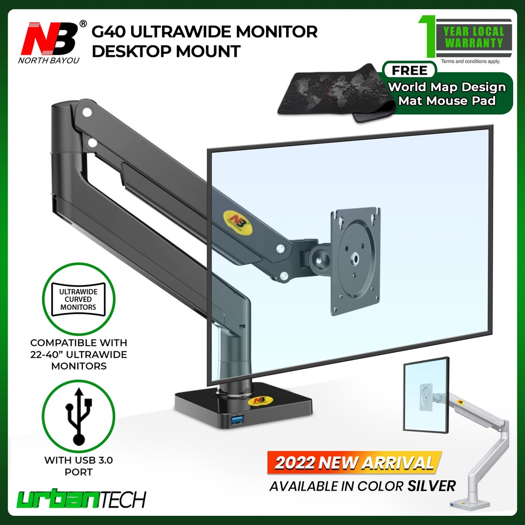 NB North Bayou G40/G45 Ultrawide Monitor 20"- 40" Screen Size Desktop ...