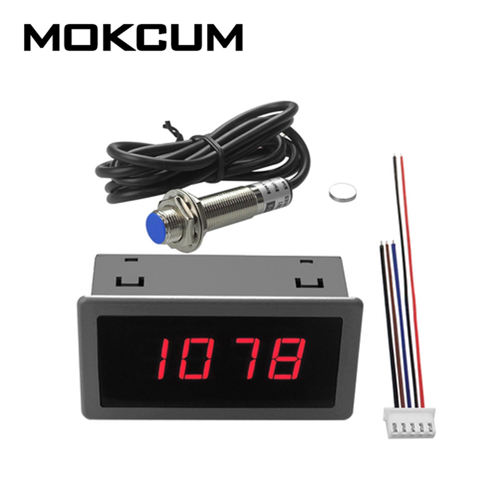 4Bit digital display tachometer motor speedometer counter tachometer ...