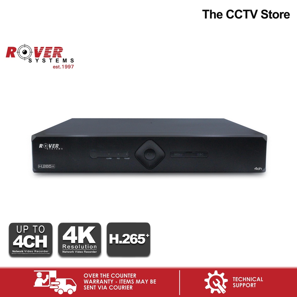 Rover Systems Up to 5MP 4Ch NVR-VR 4 Channel CCTV Network Video ...