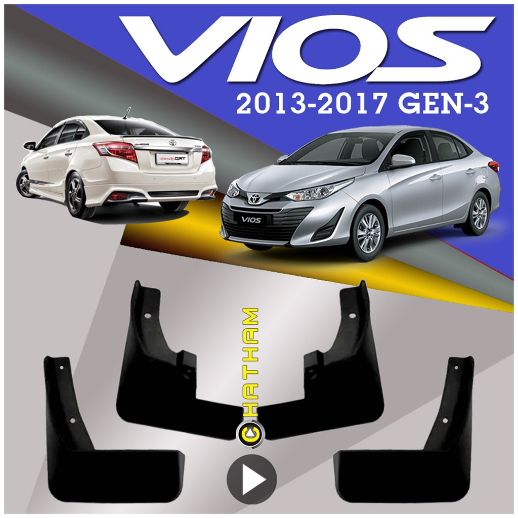 Mudguard for Toyota Vios 2013 to 2017 ( 2014 2015 2016 Gen 3 Superman ...