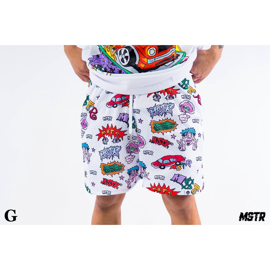MSTR CO. - GOLD COLLECTION V1 "FULL PRINT" Mesh Short (White) | Shopee ...