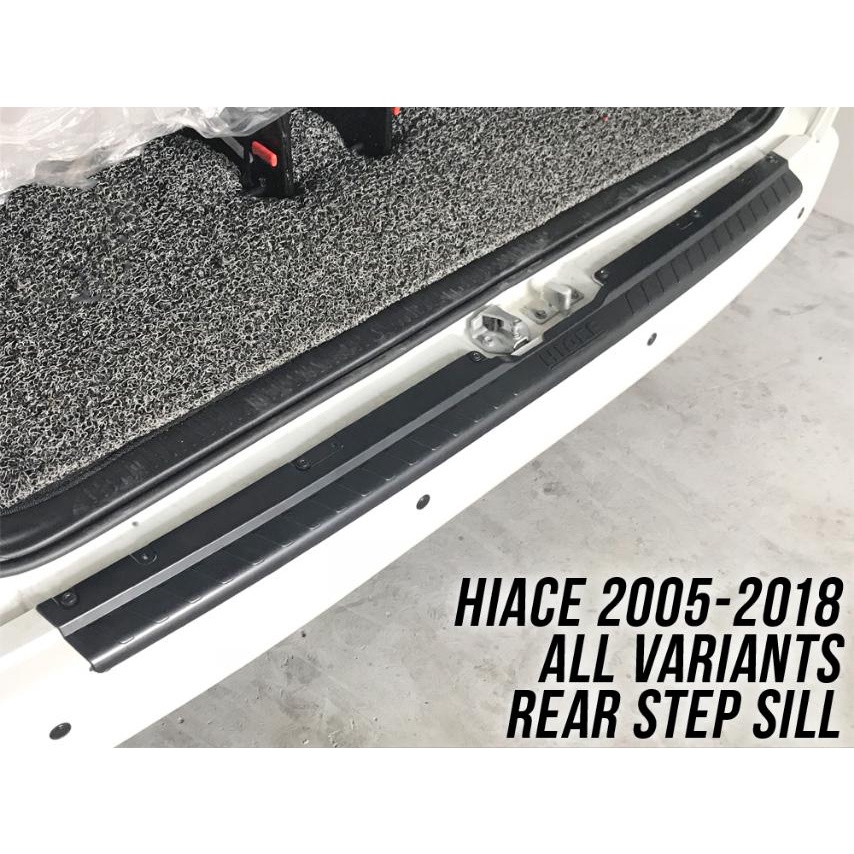 Hi ace Commuter 2005-2018 Rear Bumper Stepsill / Step Sill Matte Black ...