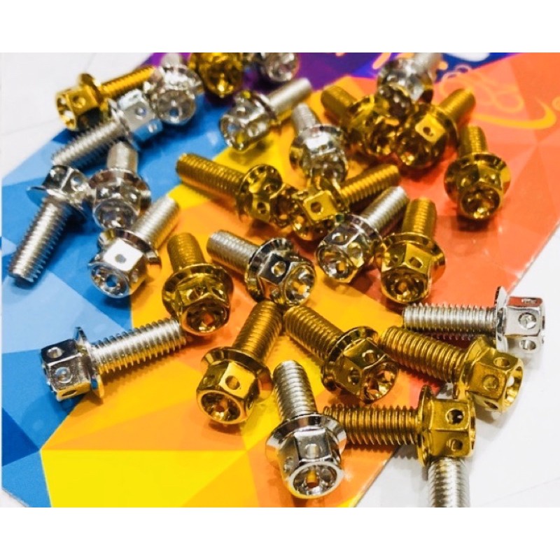 🇹🇭 Heng Flower 6x15 Cable wire bolts Gold/White Bolts Original (Sold ...